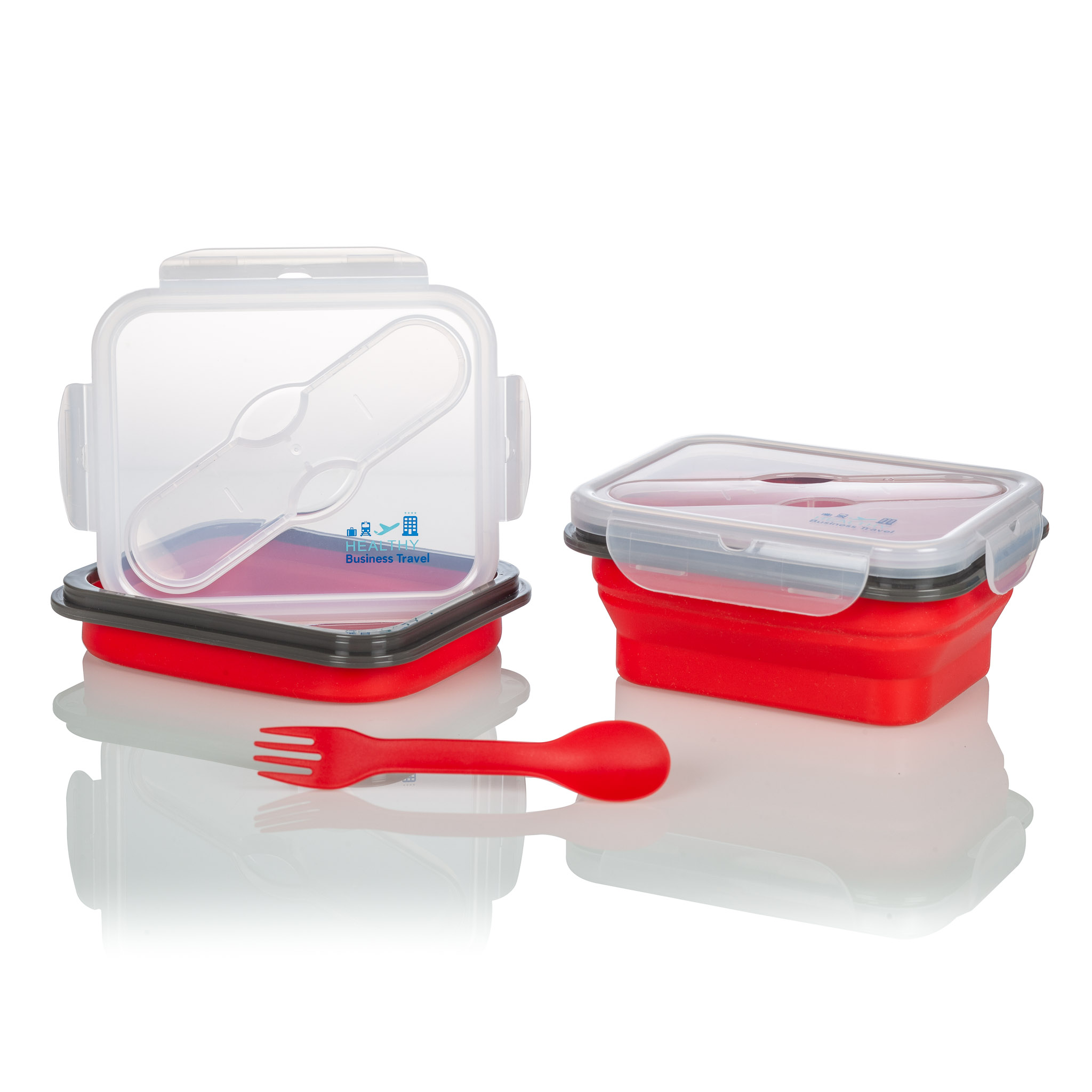Collapsible Food Container - Red - Nutritionist Support